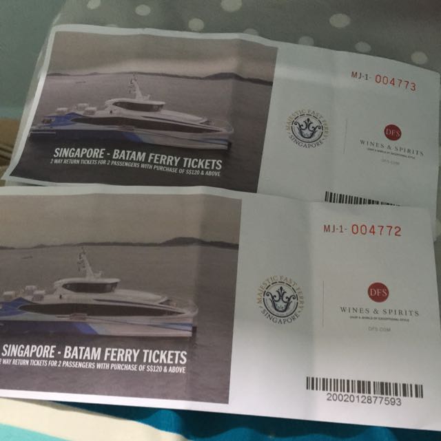 2 Tickets Batam 2 Way, Tickets & Vouchers, Vouchers on Carousell