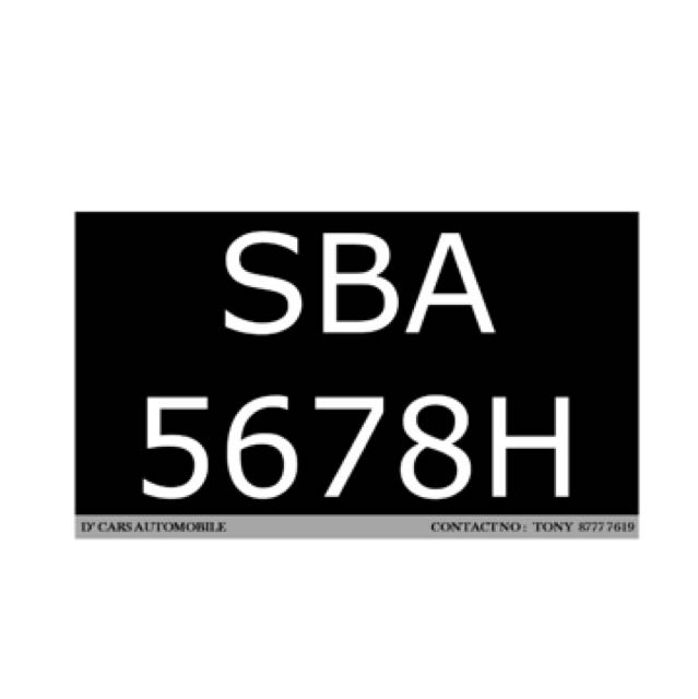 Bidded Golden Number Car Plate, Car Accessories on Carousell