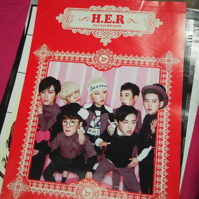 BLOCK B Her Official Poster, Hobbies & Toys, Collectibles & Memorabilia ...