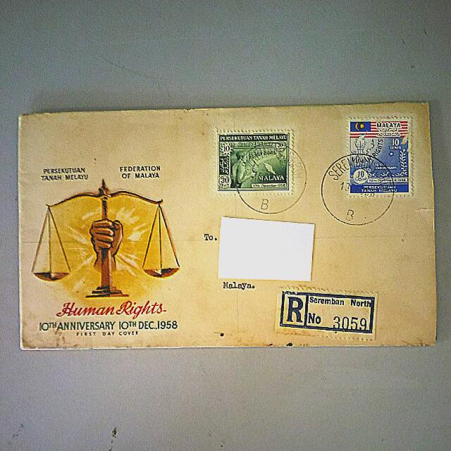 Malaya FDC 1958, Hobbies & Toys, Collectibles & Memorabilia, Stamps & Prints on Carousell