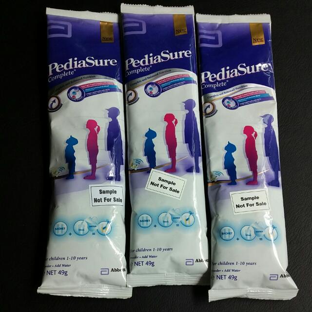 PediaSure Vanilla Milk Powder, 3 Sachets, Babies & Kids, Nursing ...