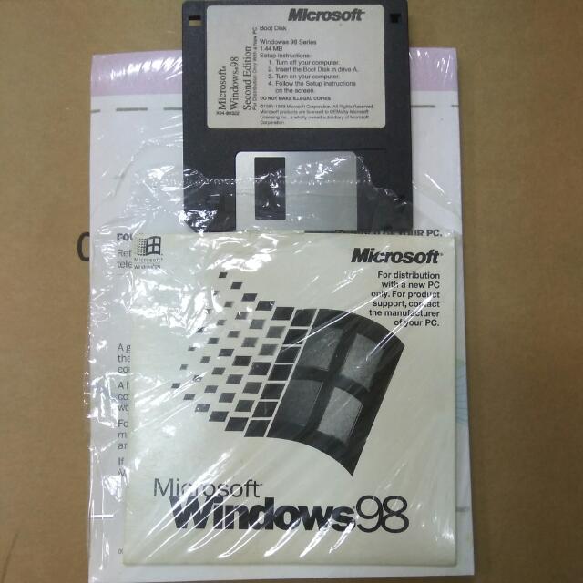 Microsoft Windows 98 CD And Floppy Diskette, Computers & Tech, Parts ...