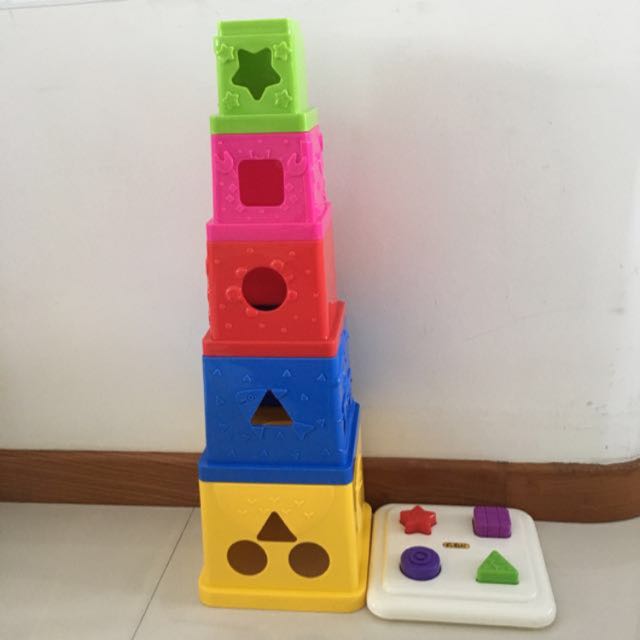 PL K's Kids Shapes And Color Stacking Toy, Hobbies & Toys, Toys & Games ...