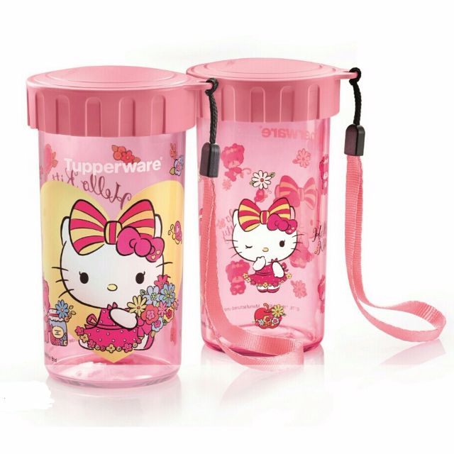 Tupperware Hello Kitty Flask (2) 310ml, Furniture & Home Living ...