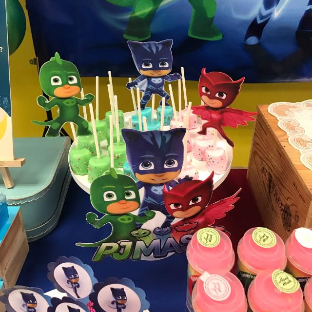 (Any theme!) PJ Masks Dessert Table Birthday, Babies & Kids, Baby ...