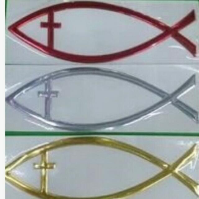 Ichthus Car Decal Garfield Car Decal, Car Parts & Accessories on Carousell