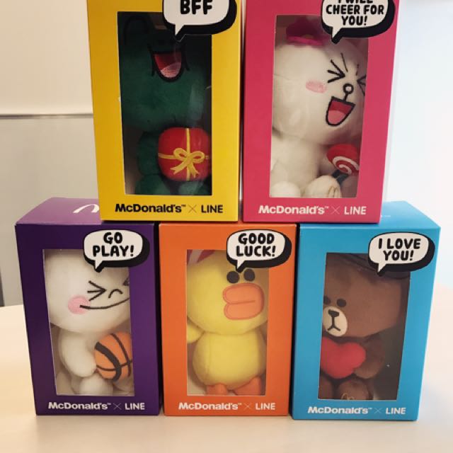 McDonald's LINE Plush Toys, Hobbies & Toys, Toys & Games on Carousell