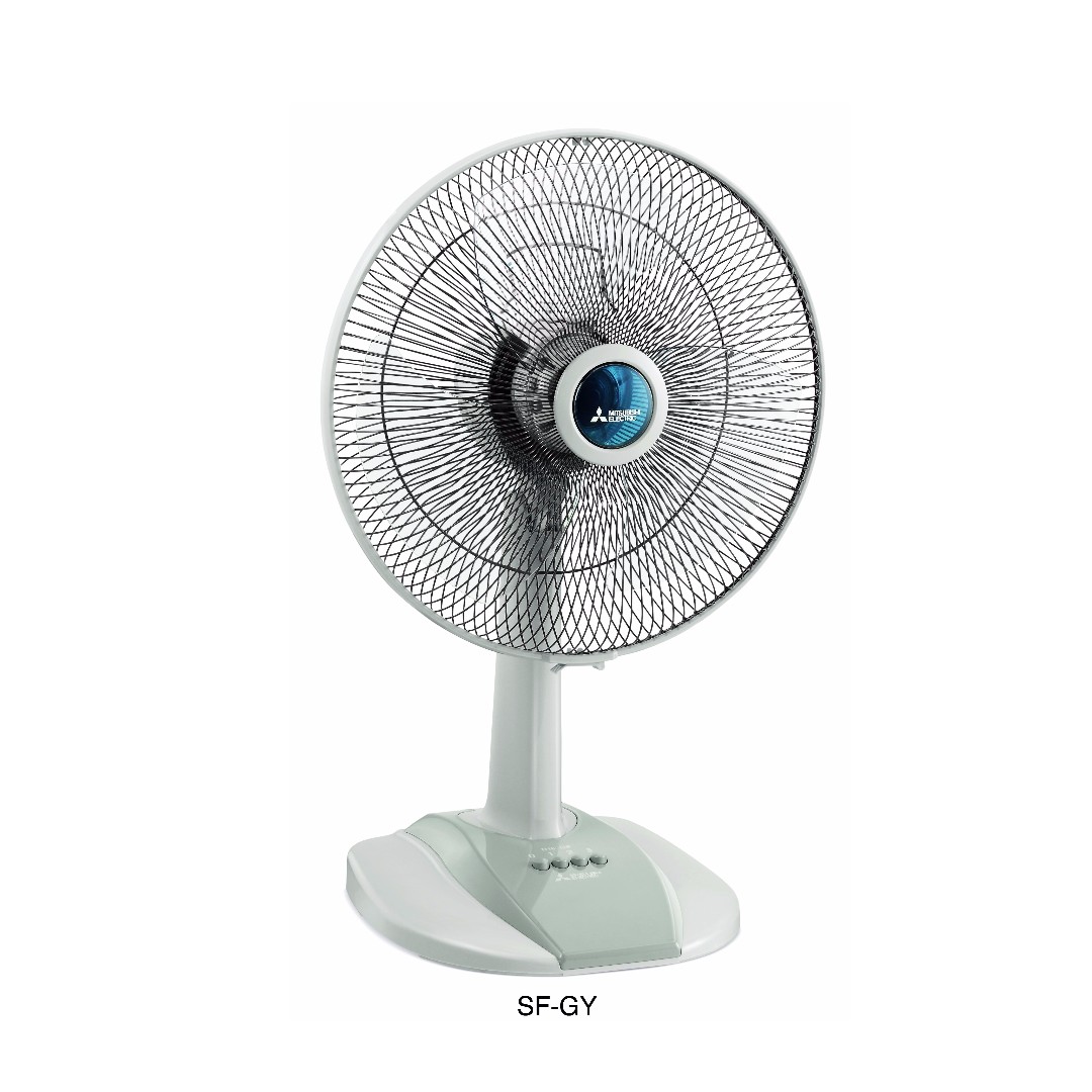 Mitsubishi 12" Desk Fan (Grey), Home Appliances on Carousell