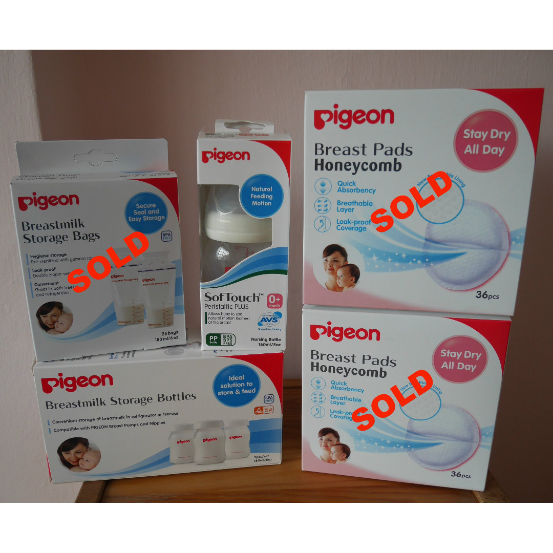 Pigeon 160ml milk bottle x2 / sealing disc x1 / breastmilk storage bottles, Babies & Kids ...