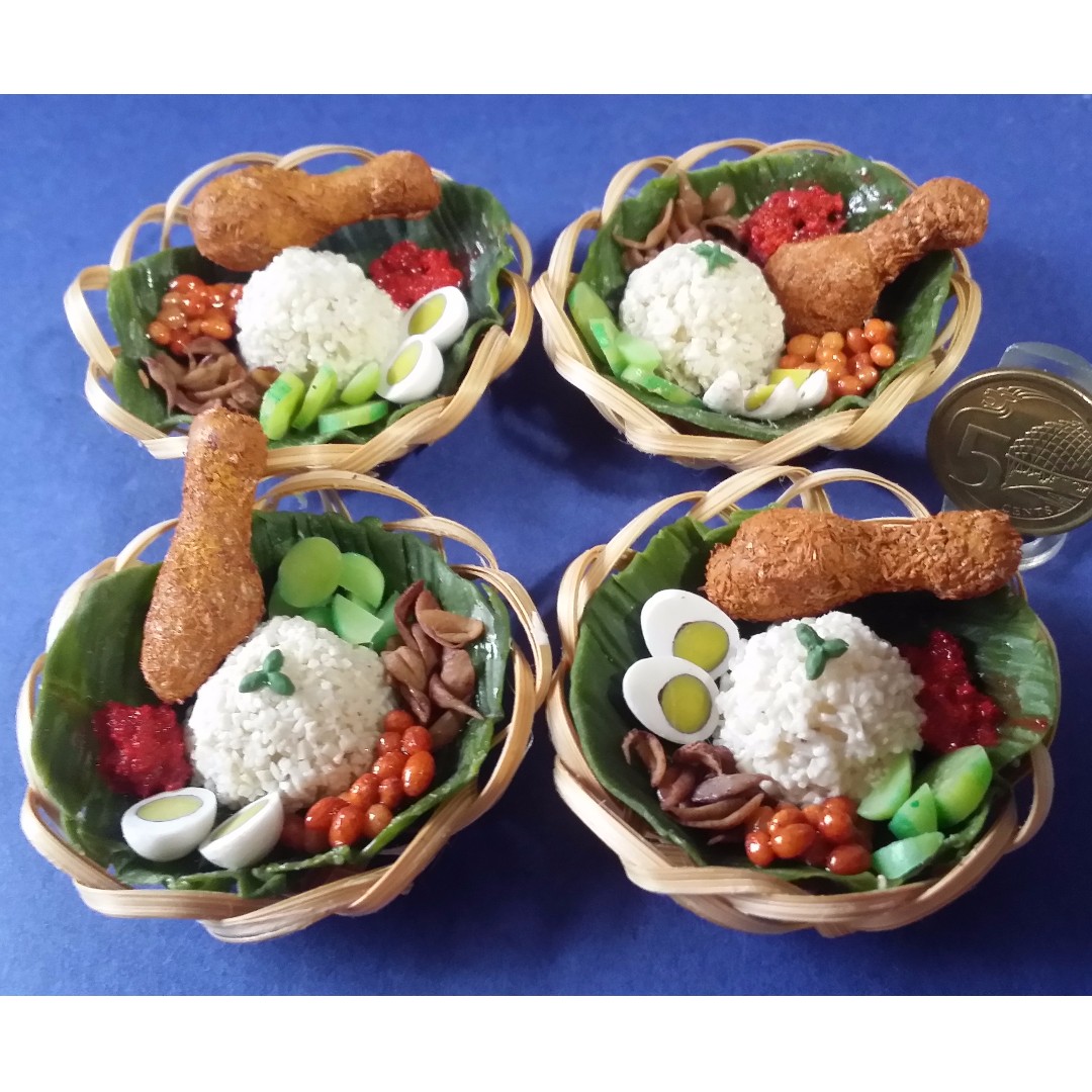 Dollhouse Miniature Food Display : Nasi Lemak, Hobbies & Toys ...
