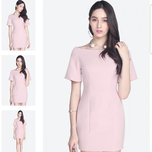 Phoebe Boat Neck Dress, Women's Fashion, Tops, Sleeveless on Carousell