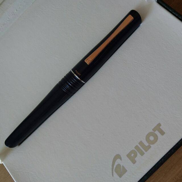 Pilot Bamboo Fountain Pen Navy Blue Bronze Trim F Nib, Hobbies & Toys ...