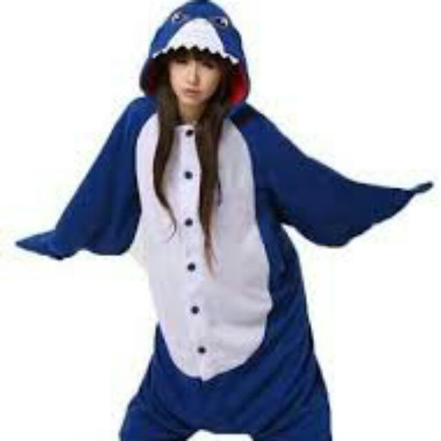 Shark Onesie For Adults, Women's Fashion, Dresses & Sets, Rompers on ...