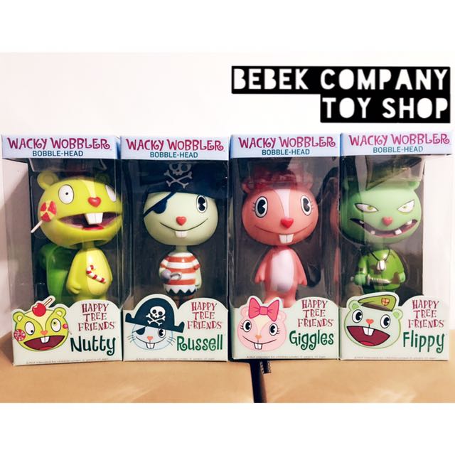 絕版 2007 Funko bubble head happy tree friends 快樂樹朋友 搖頭公仔 搖頭娃娃, 書籍、休閒與玩具 ...