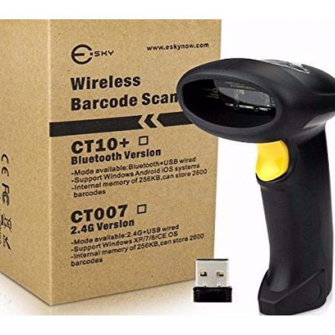 Barcode Reader CT007 NEW Portable 2.4G Wireless/Wired Laser---004 ...