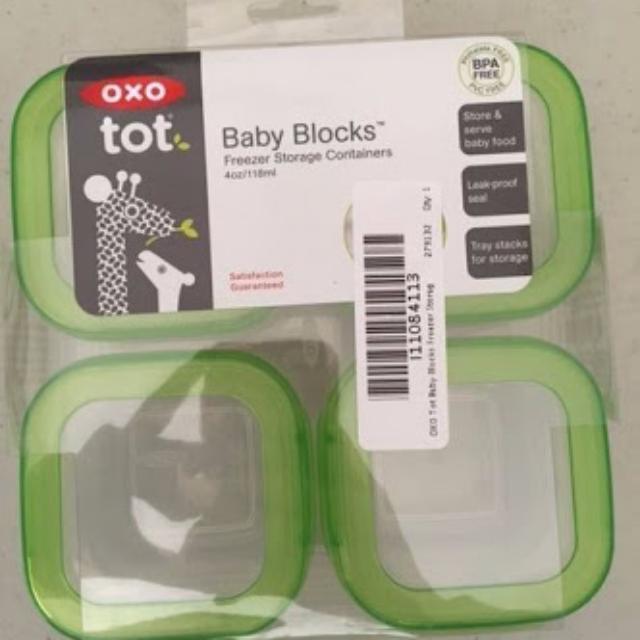 Oxo Tot Freezer Blocks Storage Containers 4oz, Babies & Kids, Nursing ...