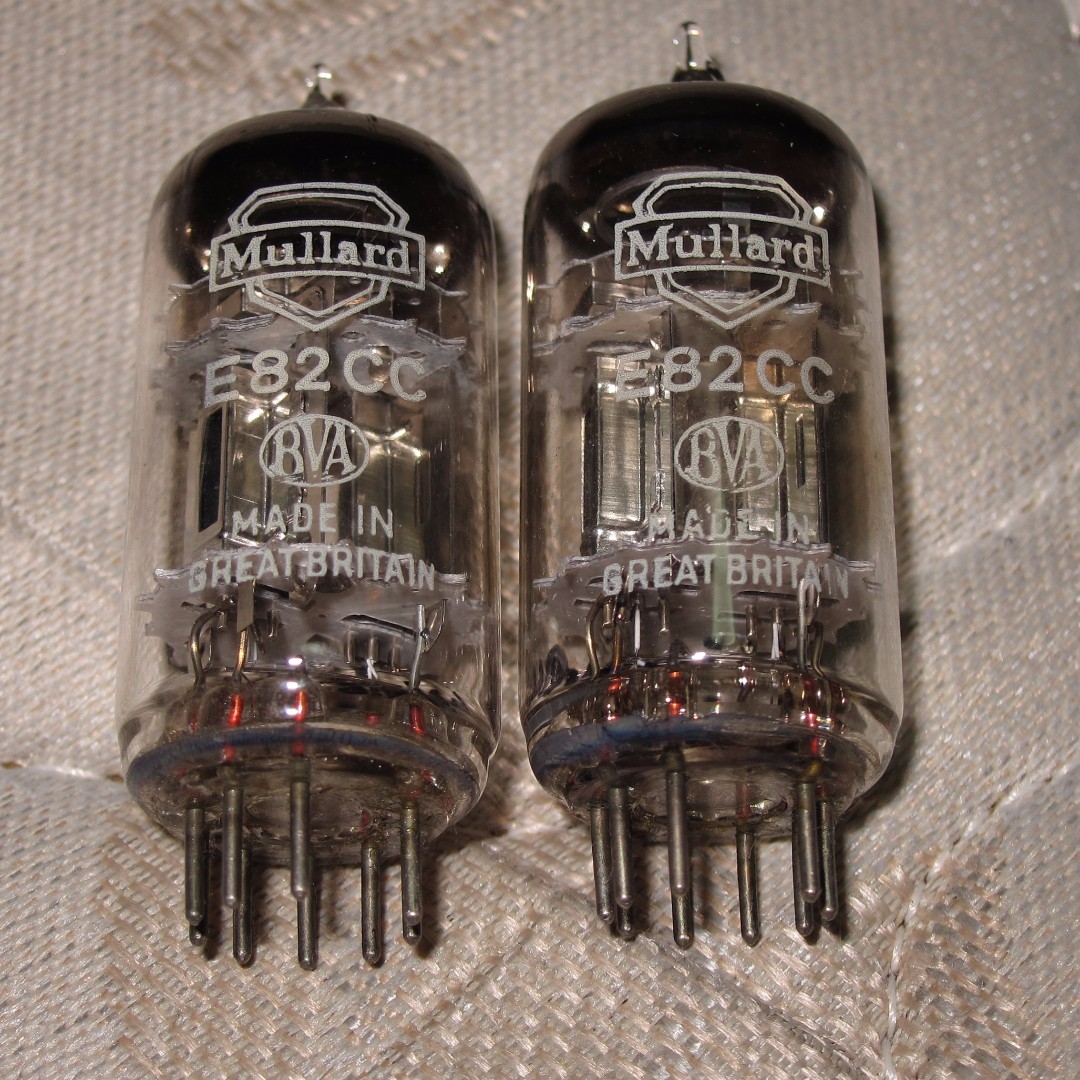 rare mazda 6189 mullard e82cc ecc82 12au7 3mica chrome plate new old ...