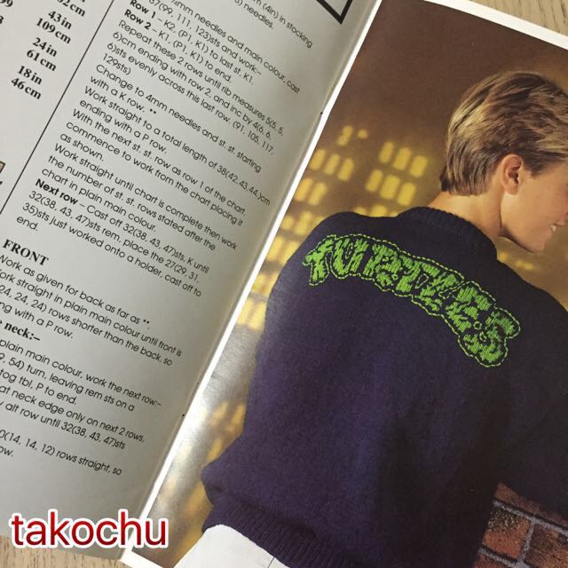 TMNT Teenage Mutant Ninja Turtles Sweater Knitting Pattern Book ...