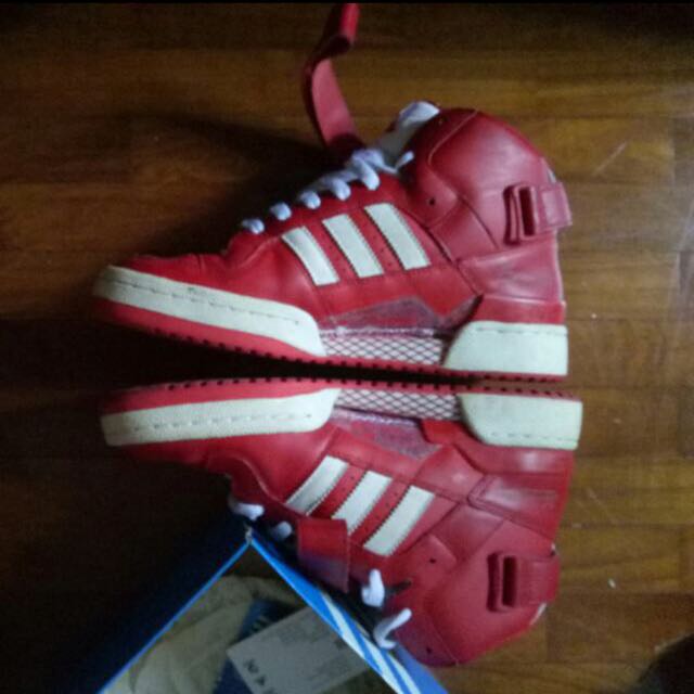 Adidas Originals Forum Mid Red White US8 Vintage, Men's Fashion ...