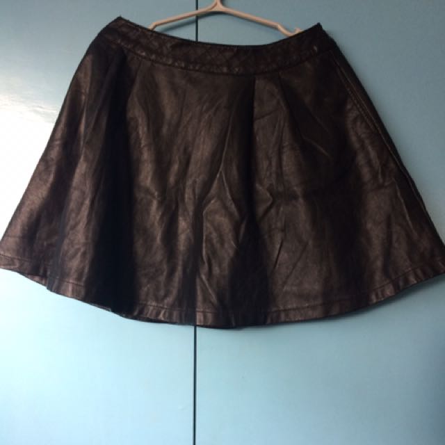Leather Skirt, Women's Fashion, Bottoms, Skirts on Carousell