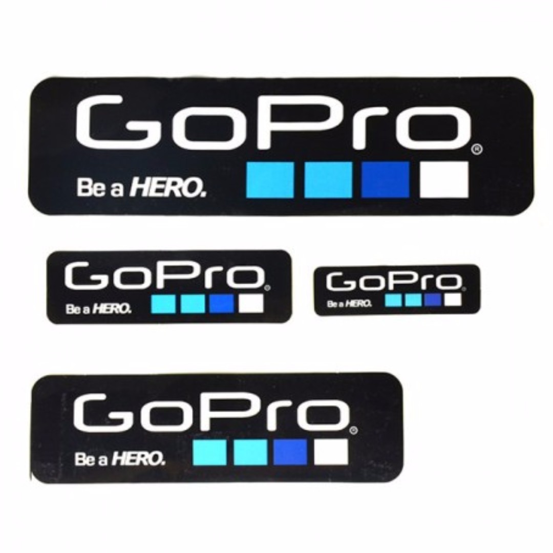 Proocam Pro-F014B-BK Gopro Be a Hero design Sticker set 4 size - Black ...