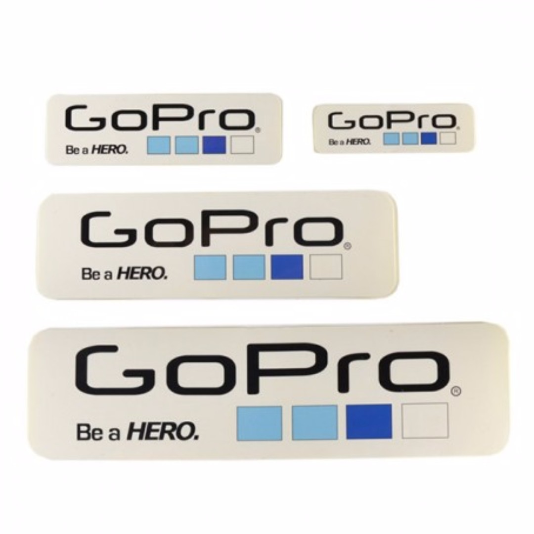 Proocam Pro-F014B-WH Gopro Be a Hero Design Sticker set 4 size - White ...