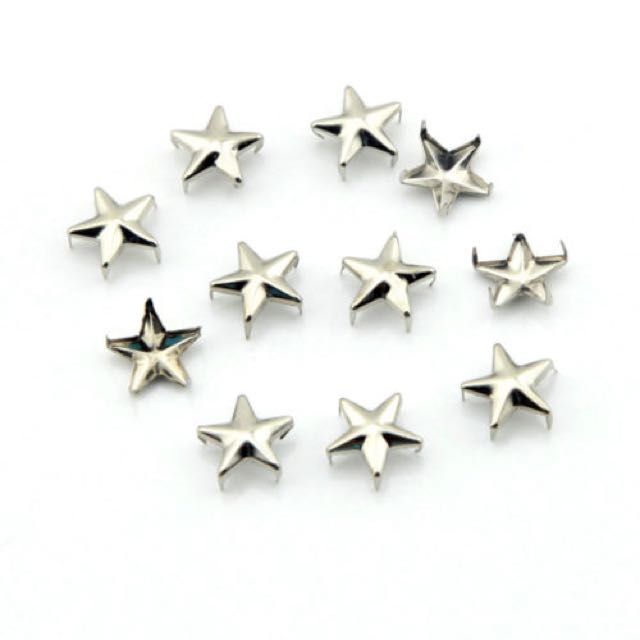 Silver Star Studs (10mm), Hobbies & Toys, Stationery & Craft, Craft ...