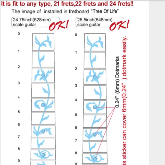 Tree Of Life Guitar Inlays, Hobbies & Toys, Music & Media, Music ...