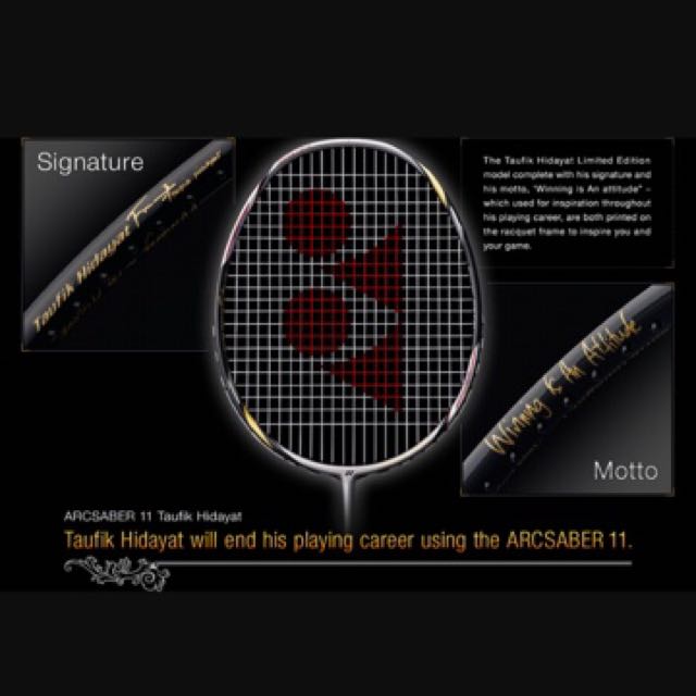 Yonex Arcsaber 11 Taufik Hidayat, Sports Equipment, Sports & Games ...