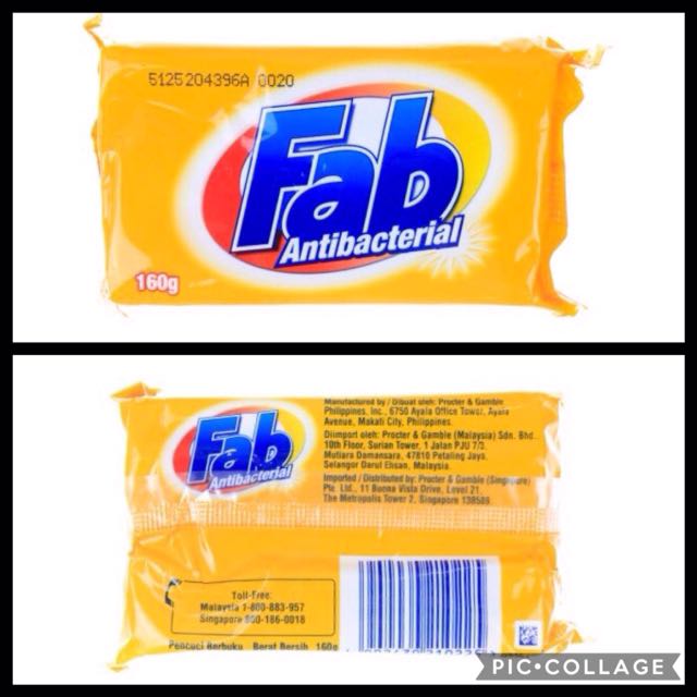 FAB Antibacterial Laundry Soap Bar, Furniture & Home Living, Bathroom ...