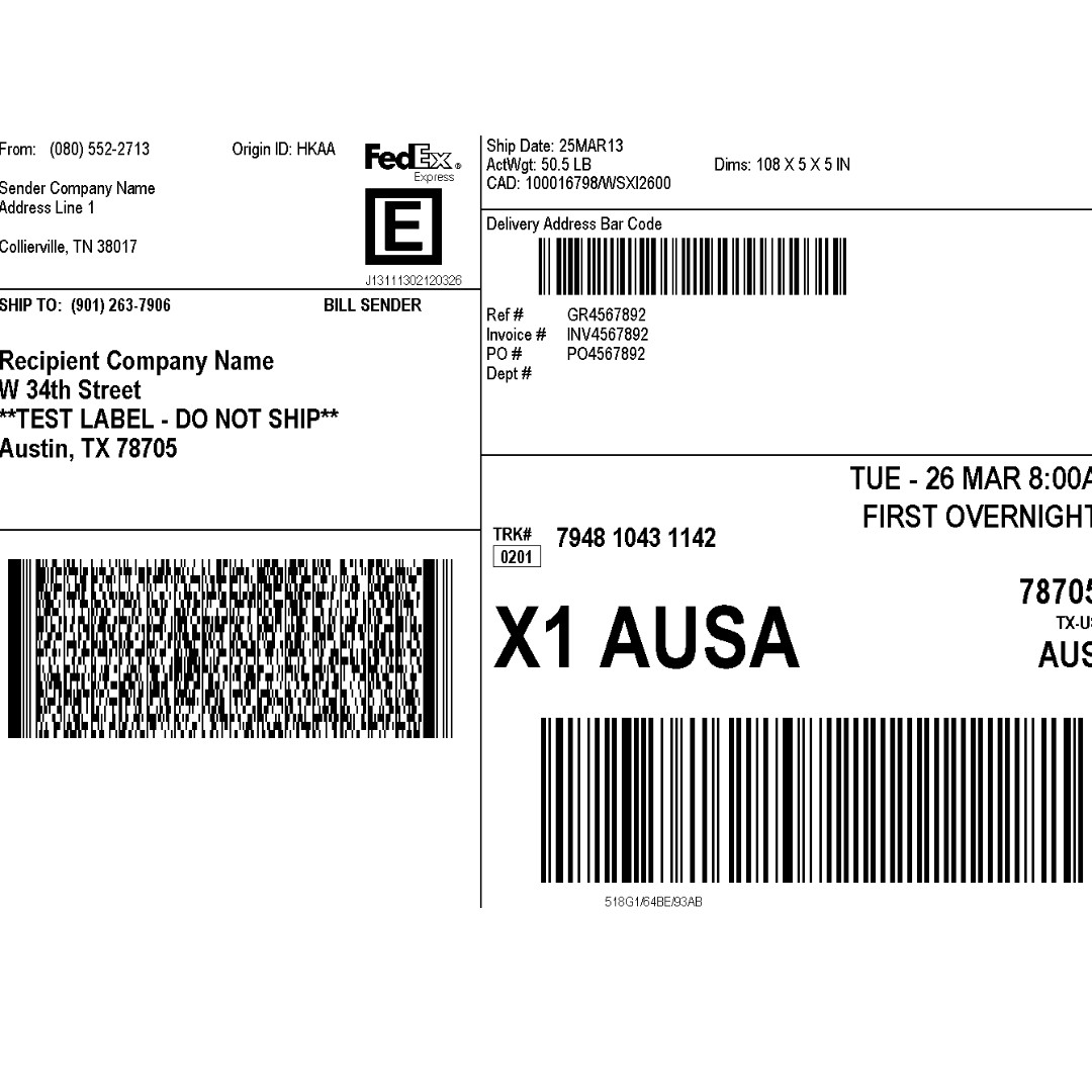 Polaroid Barcode Shipping Labels 102mm x 152mm, Computers & Tech ...