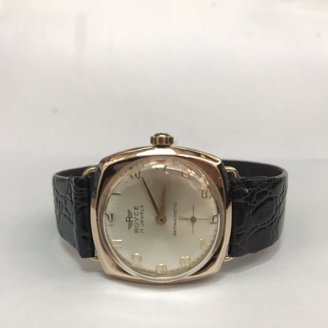 Vintage Boy Size Royce Automatic Watch-Solid 9K Gold (W0175), Hobbies ...