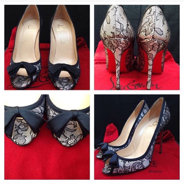 Christian Louboutin Milady Satin Lace 10, Barang Mewah, Tas & Dompet di ...