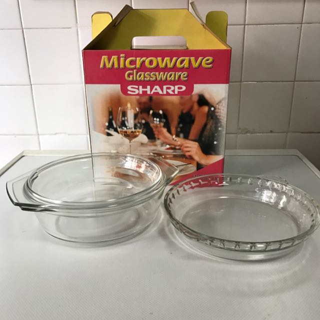 Sharp Microwave Glassware 3 Pieces, TV & Home Appliances, Kitchen ...