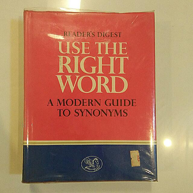 *Use the Right Word (Modern guide to synonyms), Hobbies & Toys, Books ...