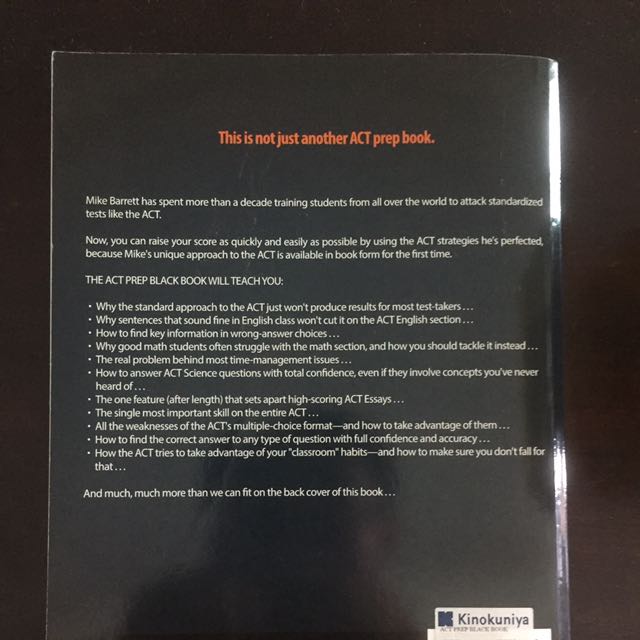 ACT Prep Black Book by Mike Barrett, Hobbies & Toys, Books & Magazines ...
