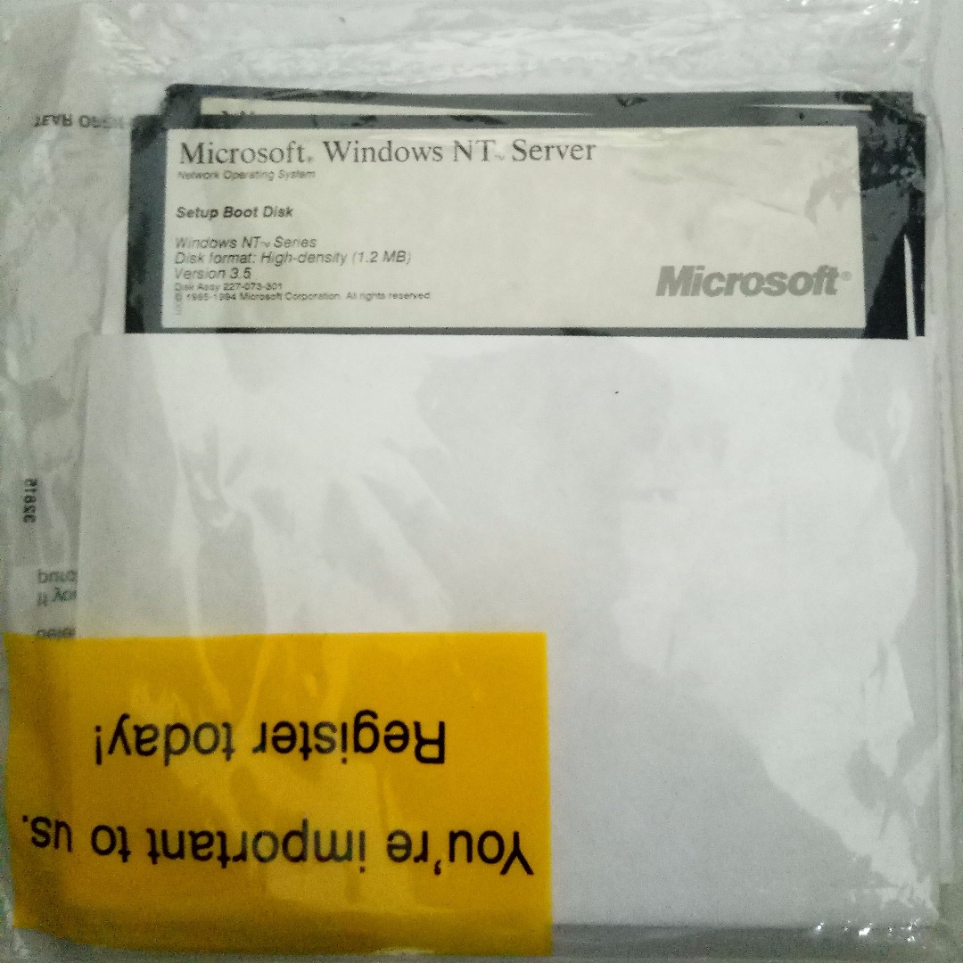 Microsoft NT Server installer disk 5 1/4 floppy, Computers & Tech ...