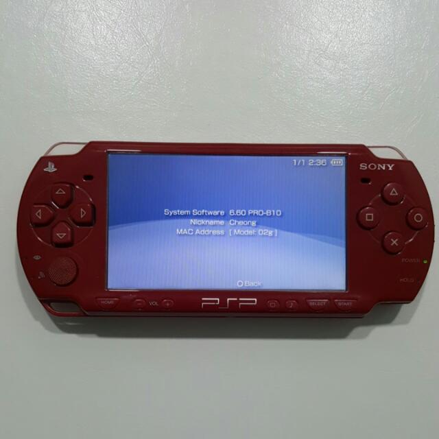 RED PSP SLIM 3000( Modified Version 6.60 PRO Firmware), Video Gaming ...