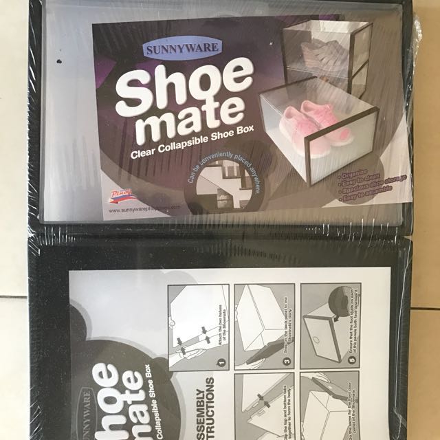 Shoemate (Clear Collapsible Shoe Box), Sports Equipment, Sports & Games ...