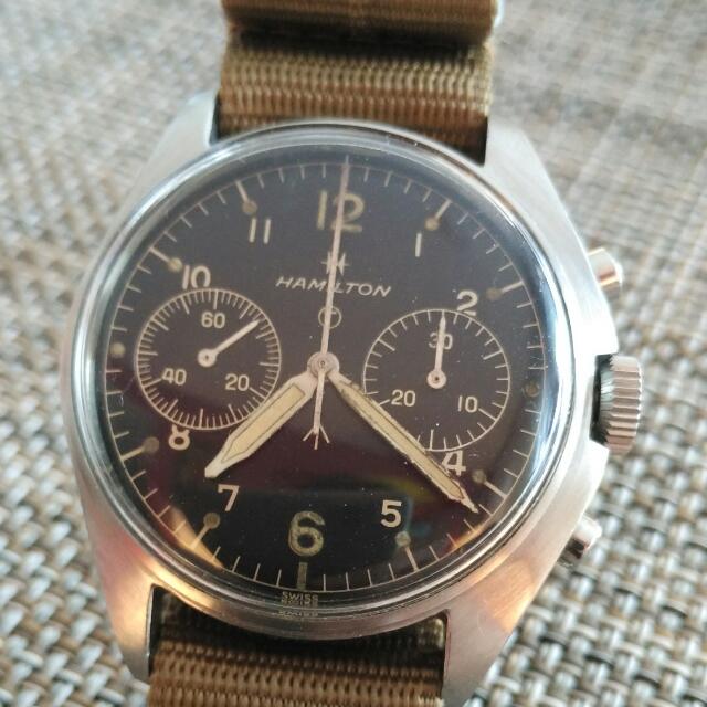 Vintage Military Hamilton Chrono, Men's Fashion, Watches & Accessories ...