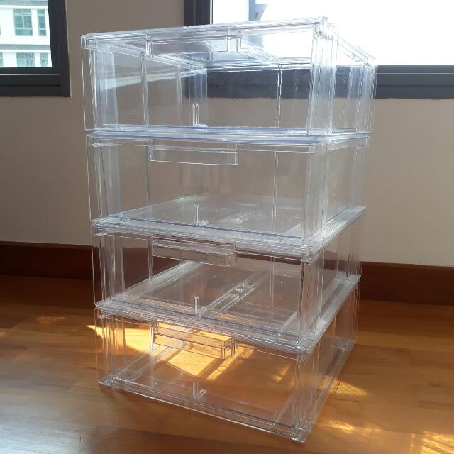 Acrylic Drawers Small - Stackable, Furniture & Home Living, Home ...