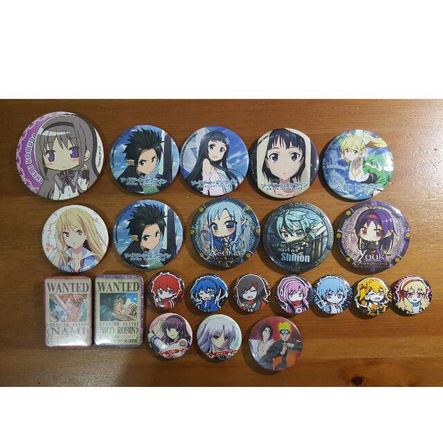 Assorted Anime Badges, Hobbies & Toys, Memorabilia & Collectibles, Fan ...