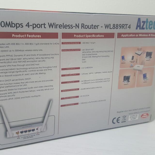 Aztech 300Mbps Wireless-N Router, Computers & Tech, Parts & Accessories ...