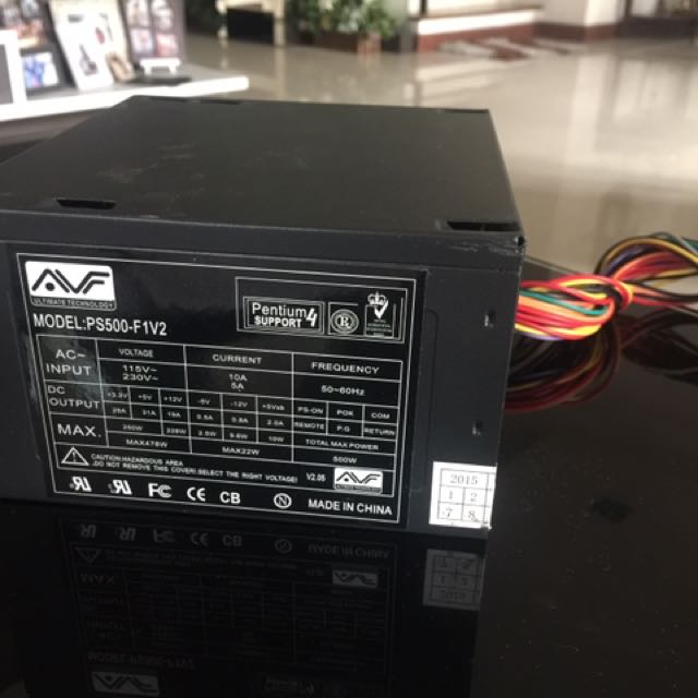 Power Supply PS500-F1V2, Computers & Tech, Parts & Accessories, Cables ...