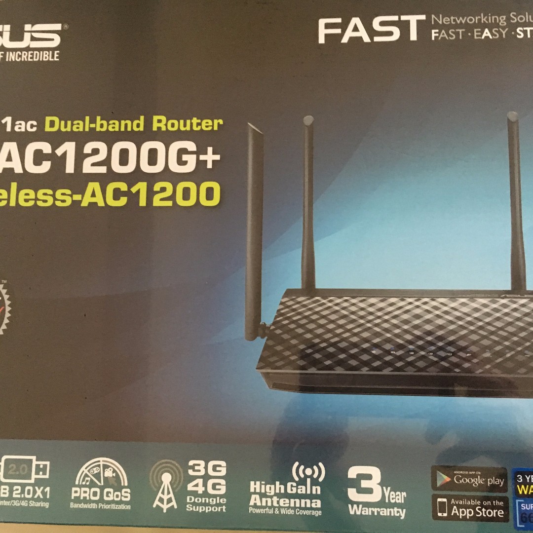 802.11ac Dual-band Router RT-AC1200G+ Wireless-AC1200, Computers & Tech ...