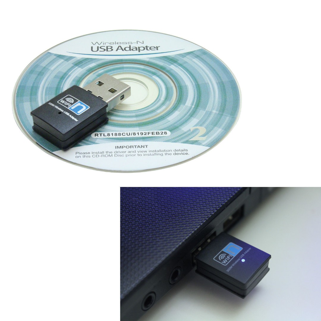 全新 Wifi 300Mbps Wireless-N USB Adapter黑色300M內置天線無線網卡, 電腦＆科技, 電腦周邊及配件 ...
