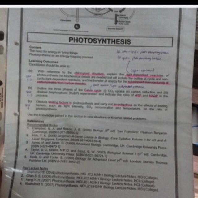 H2 biology Note Hwa Chong Complete Set Full Booklets, Hobbies & Toys ...