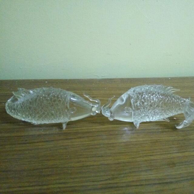 Vintage Glass Fish Decor, Furniture & Home Living, Home Decor, Vases ...