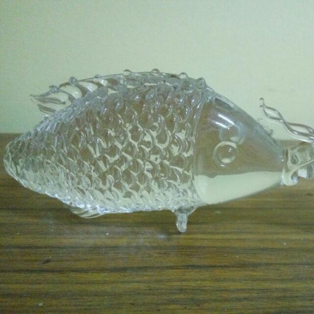 Vintage Glass Fish Decor, Furniture & Home Living, Home Decor, Vases ...