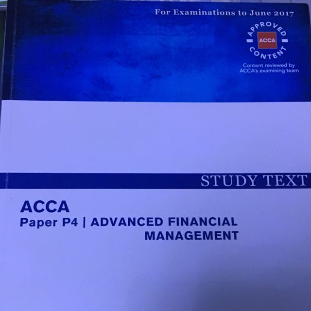 ACCA P4 Advanced Financial Management, Hobbies & Toys, Books ...